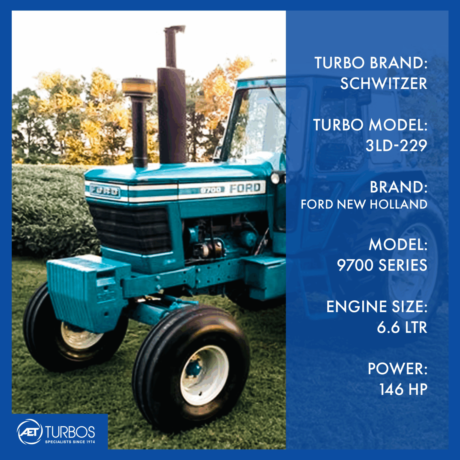 Ford 9700 Tractor - Schwitzer 3LD-229 Turbocharger Restoration - www ...